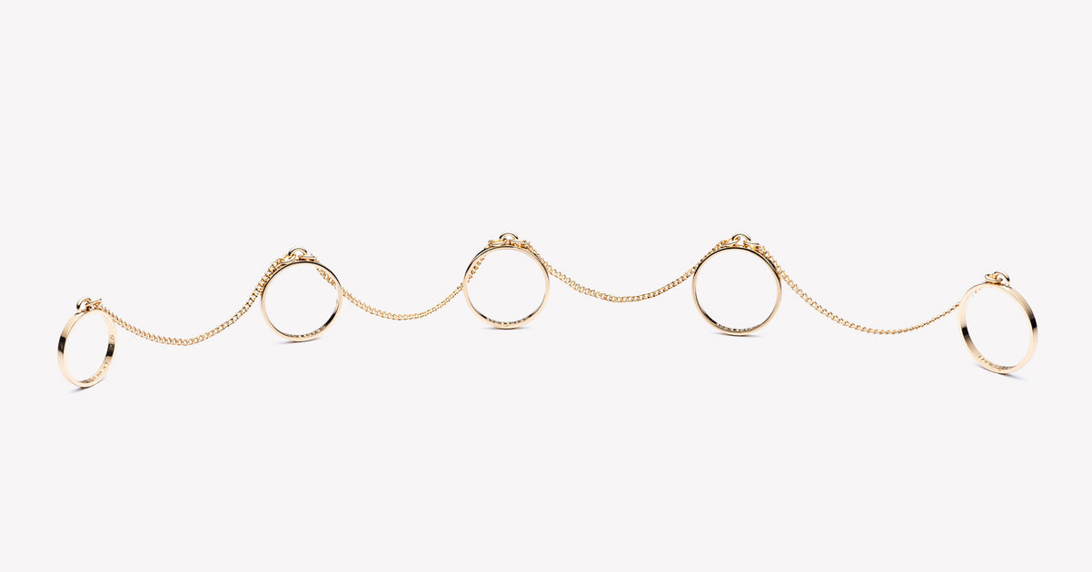 Thin Five Finger Ring - Gold – EDDIE BORGO