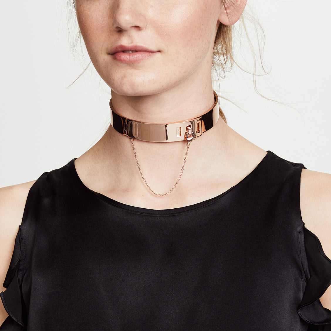 Safety Chain Choker Rose Gold – EDDIE BORGO