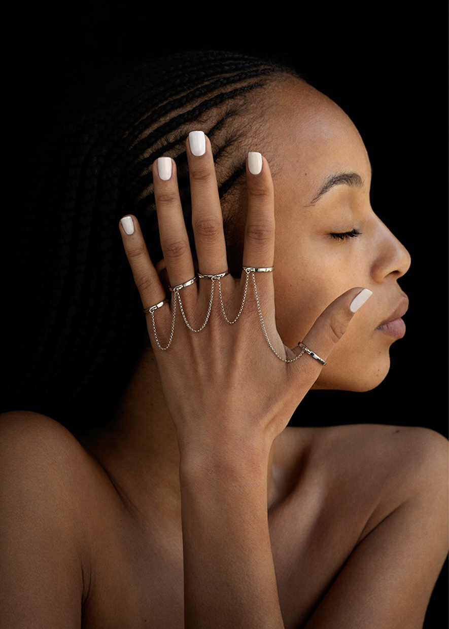 Thin Five Finger Ring - Silver – EDDIE BORGO