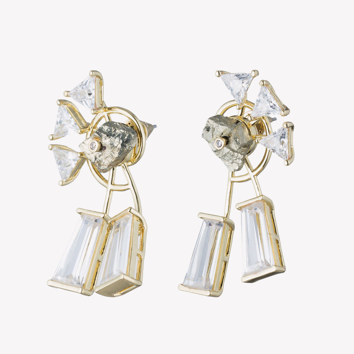 Apollo Stud Earrings - Pyrite – EDDIE BORGO
