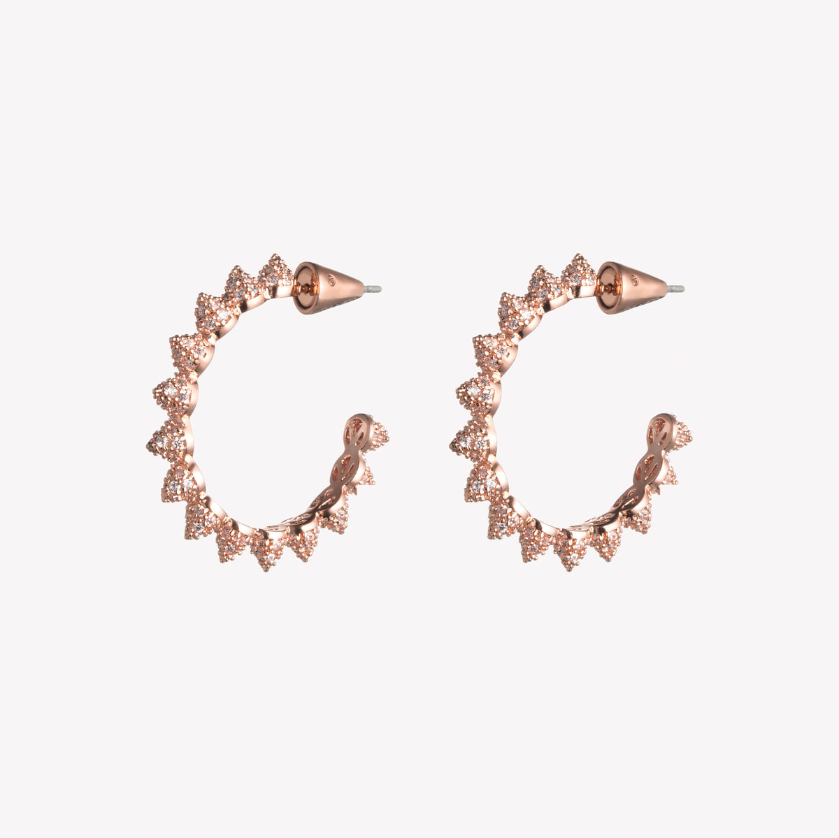 Pavé Mini Cone Hoop Rose Gold – EDDIE BORGO